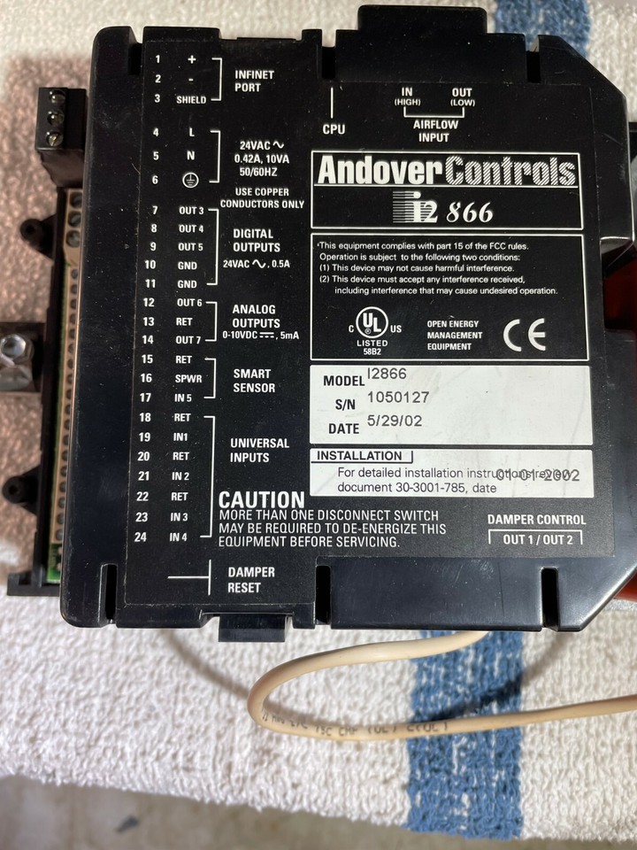 Andover Controls i2 866/I2866 Controller with built in Belimo LM24-M ...
