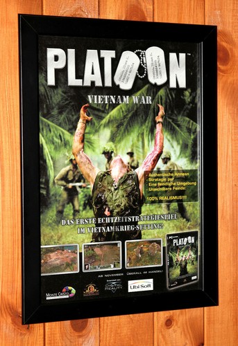 Platoon video game PC Windows Ubisoft Old mini Rare Promo Poster Ad ...
