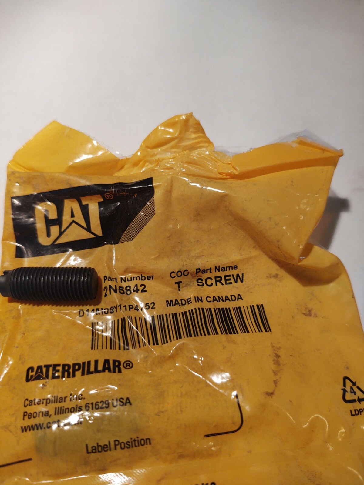 Caterpillar 2N-5842 Cat 2N5842 SCREW QTY-1 | eBay