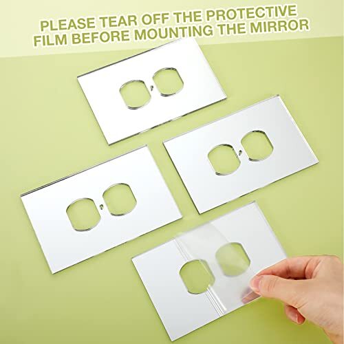 4 Pcs 5.5 X 3.5 Inch Mirror Light Switch Covers Outlet Covers Jumbo ...