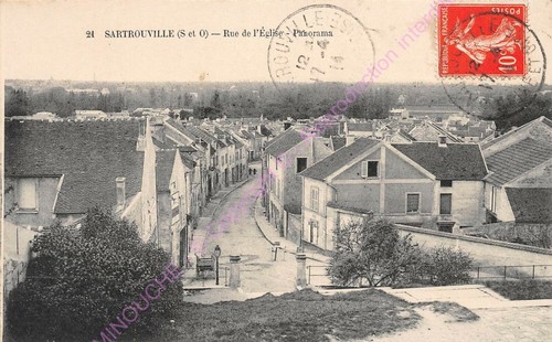 CPA 78500 SARTOUVILLE Rue de l église panorama ca1914 | eBay