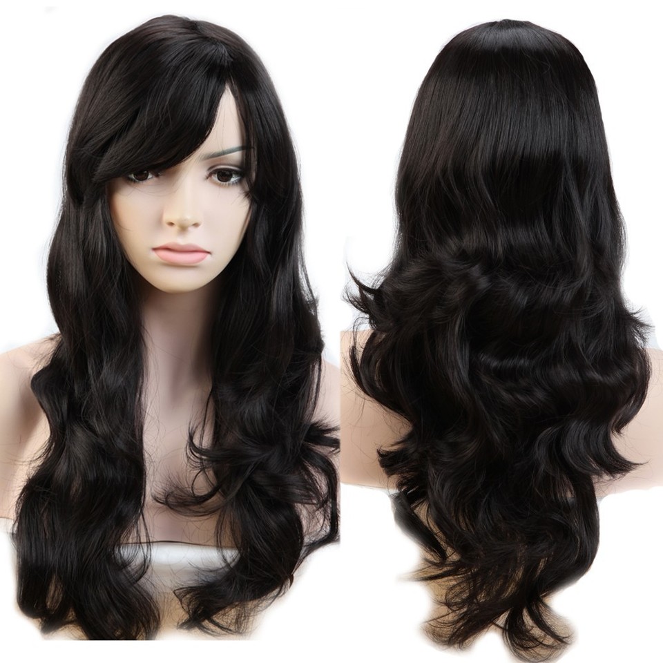 Lots Natural Hair Wig Women Long Straight Wavy Sexy Cosplay Daily Party ...