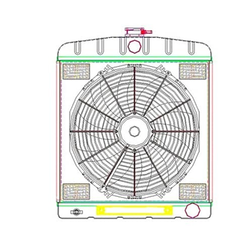Griffin Radiators CU-70206 Universal Street Rod Radiator ComboUnit ...