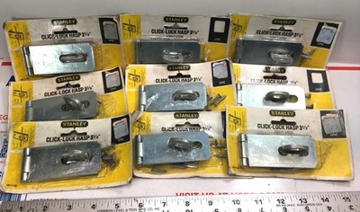 Stanley Click-Lock Hasp 3 1/2" Padlock Hardware (9) pc. Lot - Brand New ...