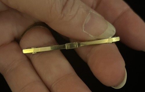 Vintage Collar Stay Bar Clasp Clip Gold Tone Kreisler Thin | eBay