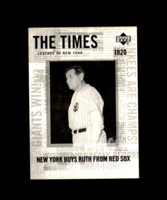 2001 BABE RUTH UPPER DECK LEGENDS OF NEW YORK BASEBALL CARD #167 NY ...