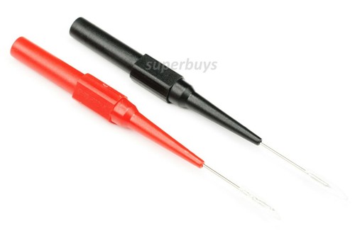 2pcs Insulated Multimeter Probes Tool Wire Test Clip Wiring Piercing ...