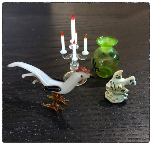 VINTAGE SET OF TOYS - SMALL MINIATURES MADE OF GLASS | eBay