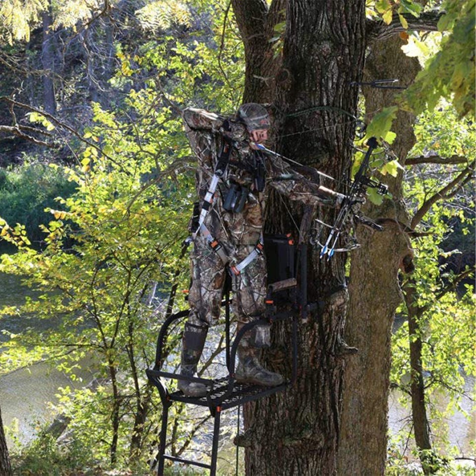 Big Game Hunter HD 1.5 Deer Hunting Ladder Climbing Tree Stand w/Extra ...