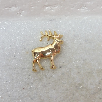 Elks Lodge Gold Toned Elk Lapel Pin Single Clutch Back | eBay