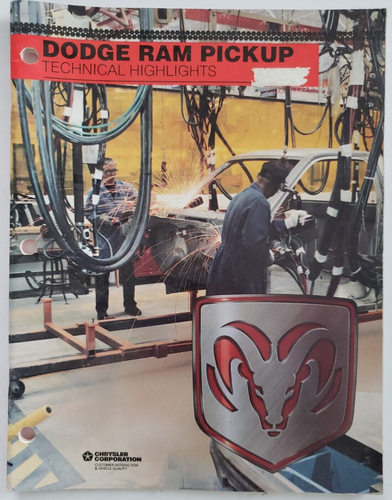 1993 Dodge Ram Pick Up Technical Highlights Course Supplement Reference ...