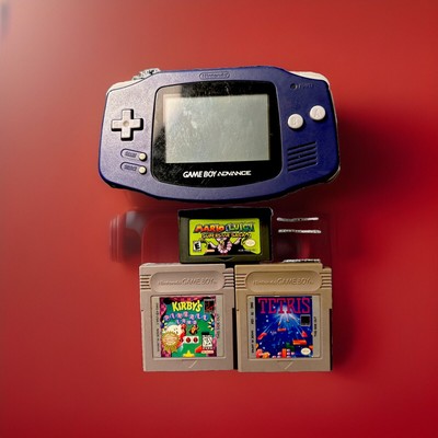 Nintendo Gameboy Advance Indigo! Handheld System + 3 Games. Tested As ...