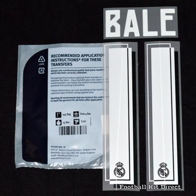 Official Real Madrid Bale 11 2015/16 Football Name/Number Set Away ...