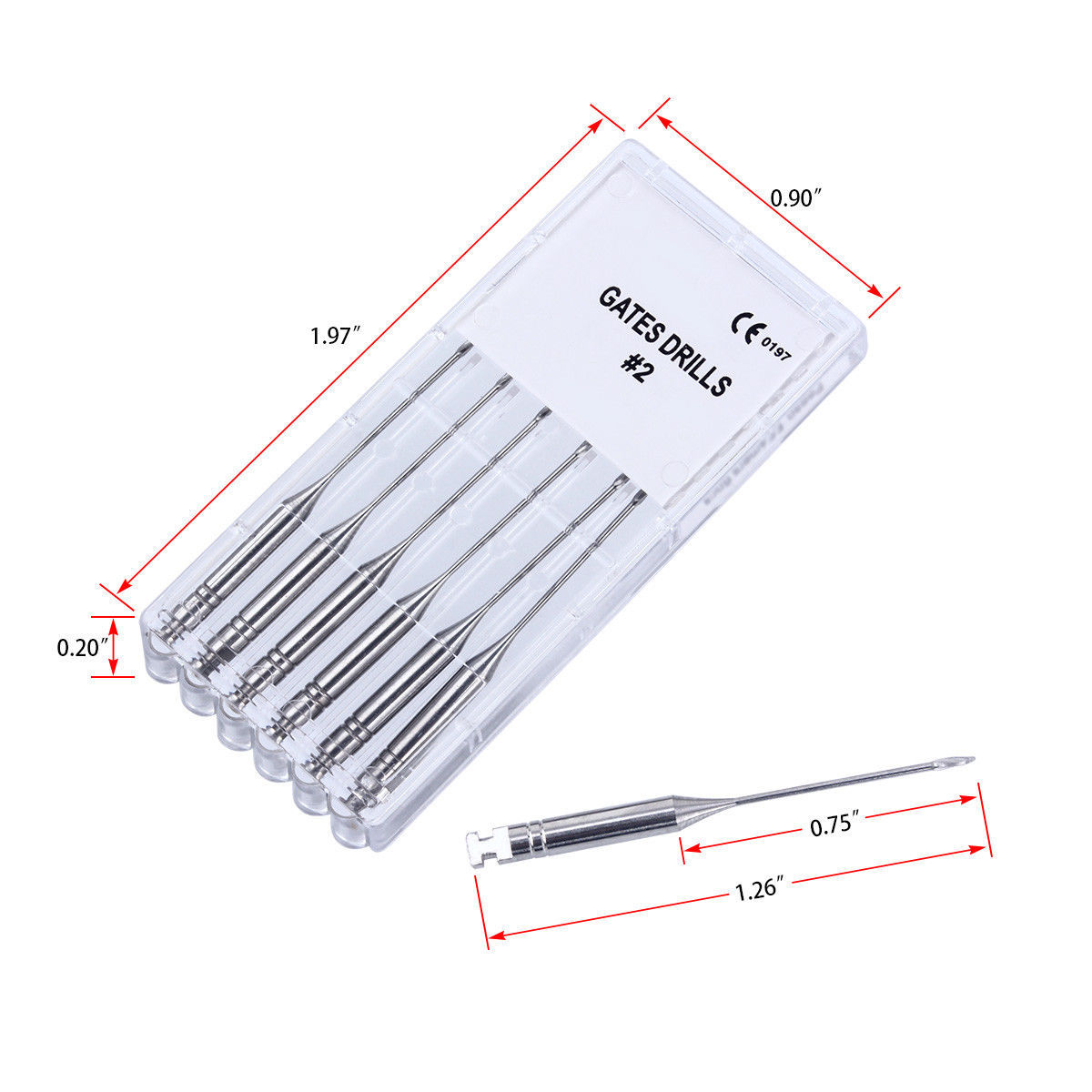 Dental Endodontics Stainless Steel Gates Drills Glidden Burs 32mm #1-#6 ...