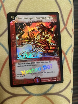 2004 Duel Masters Trading Card Fire Sweeper Burning Hellion E2 Y1 Promo Holo | eBay
