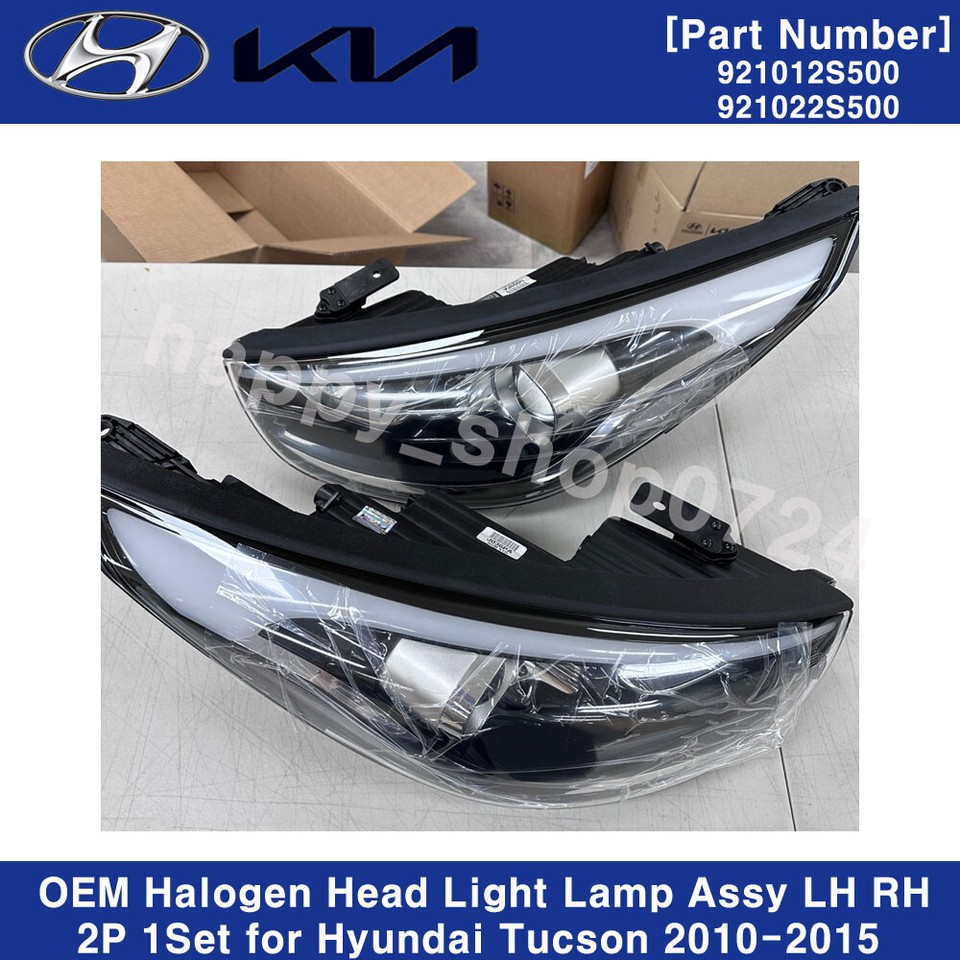 OEM Halogen Head Light Lamp Assy LH RH 2P 1Set for Hyundai Tucson 2010 ...