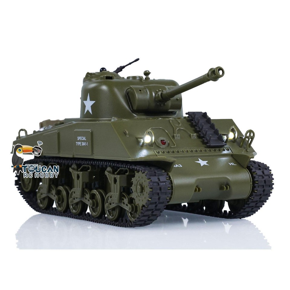 US Stock 1/30 HengLong Remote Control Battle Tank Model US Sherman M4A3 ...