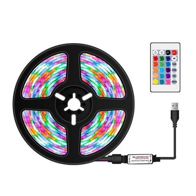 2M LED Lichtleiste 16 Farbe Fernbedienung RGB Light Belt USB Symphony ...