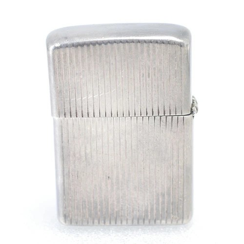 ZIPPO Sterling Silver SV925 Oil Lighter Vertical Line Engine Turn Left ...