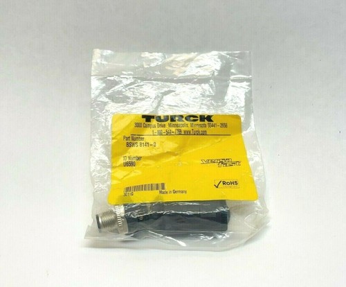 Turck BSWS 8141-0 4-Pin M12 Cable End Connector U6590 | eBay