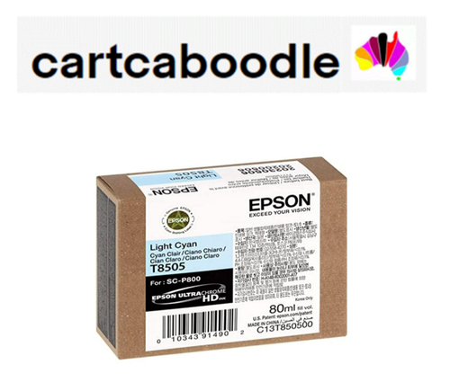 ORIGINAL Epson T8505 C13T850500 UltraChrome LIGHT CYAN HD Ink for SC ...