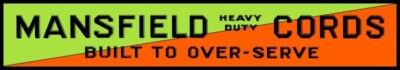 Mansfield Cord Tires, Mansfield OhiO DIECUT NEW 48" Wide Sign USA STEEL ...