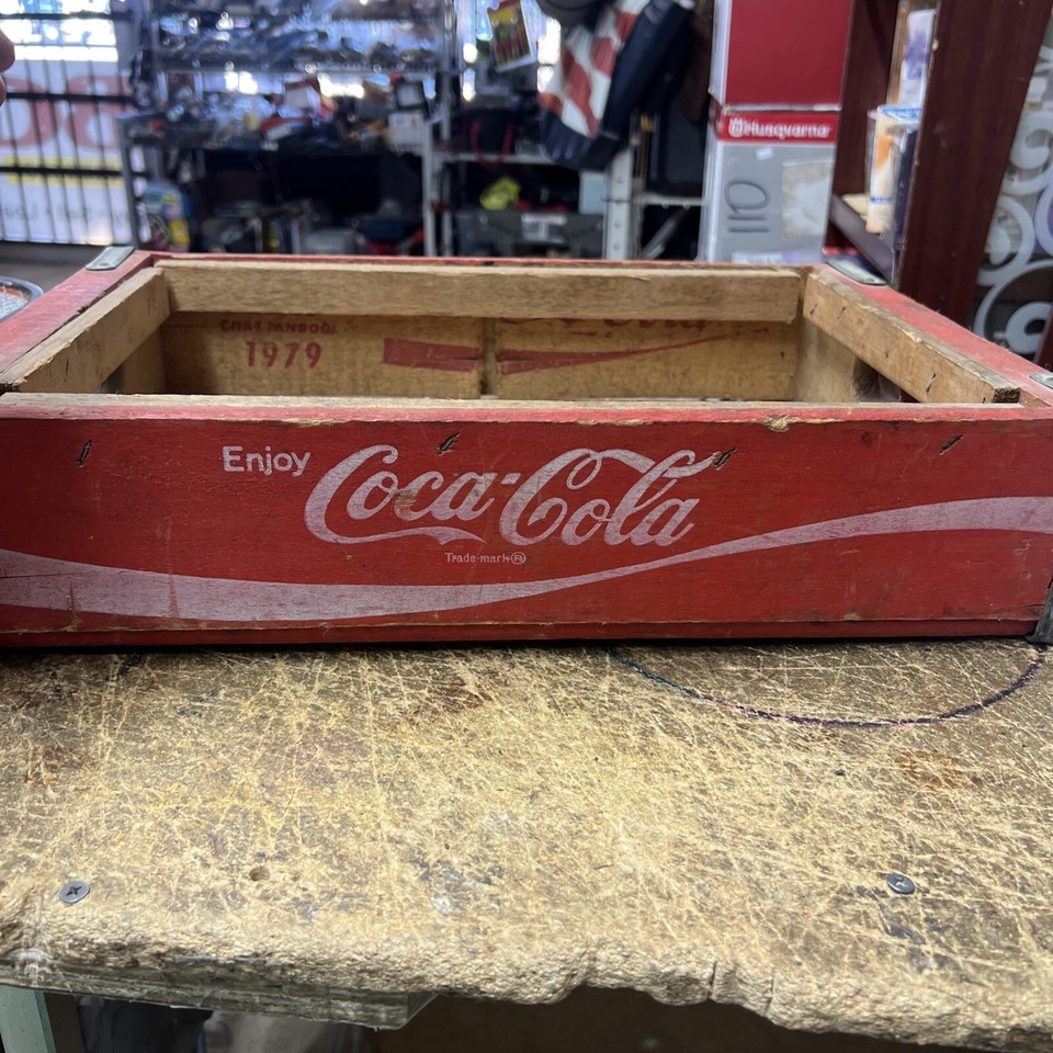Vintage Rare 1979 Coca Cola Wood Crate Chattanooga Red Case Box Coke ...