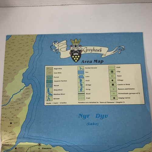 Free City of Greyhawk Area Map Replacement TSR 1043-0701 AD&D 2nd ...