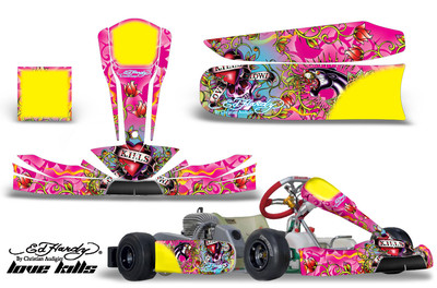 Go Kart Graphics Kit Decal Sticker Wrap For Tony Kart Cadet EDHLK PINK ...