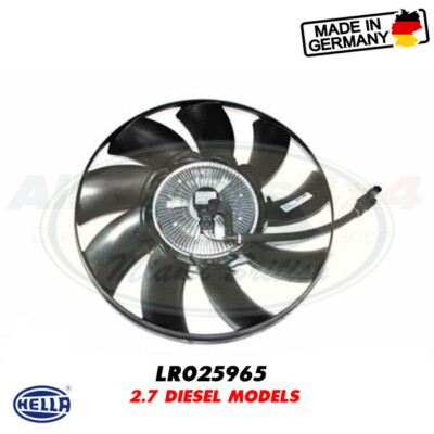 LAND ROVER COOLING VISCOUS FAN & BLADE DIESEL 2.7L LR3/4 RR SPORT ...