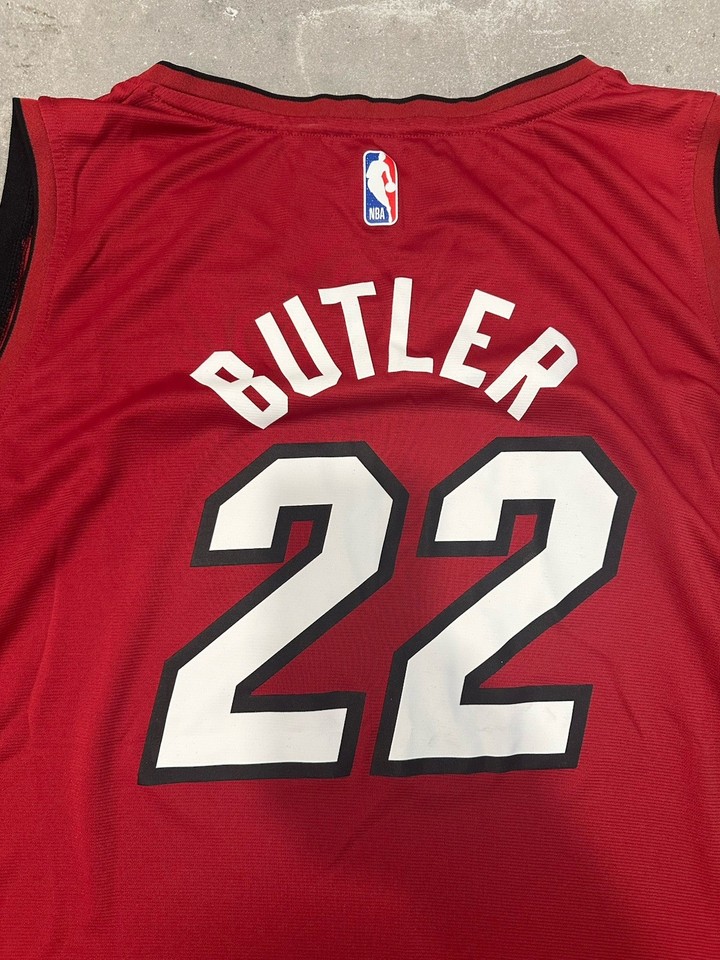 Miami Heat Basketball Jersey Mens 4XL Black Red NBA Basketball Jimmy ...