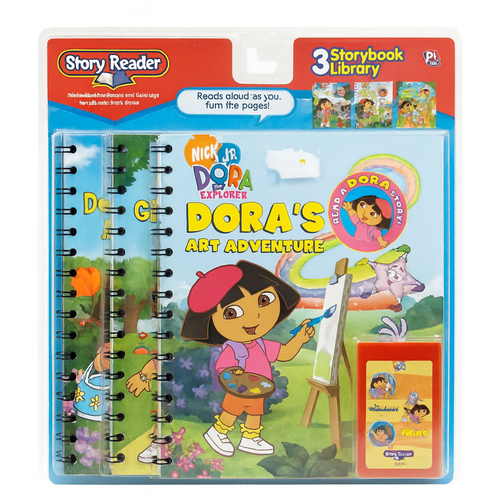 Nick Jr Dora the Explorer Story Reader 3 Storybook Library Art ...