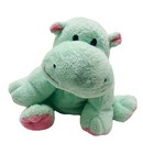 Ty Pluffies Tubby Green Pink Hippo Floppy Animal Plush Toy Soft Lovey ...
