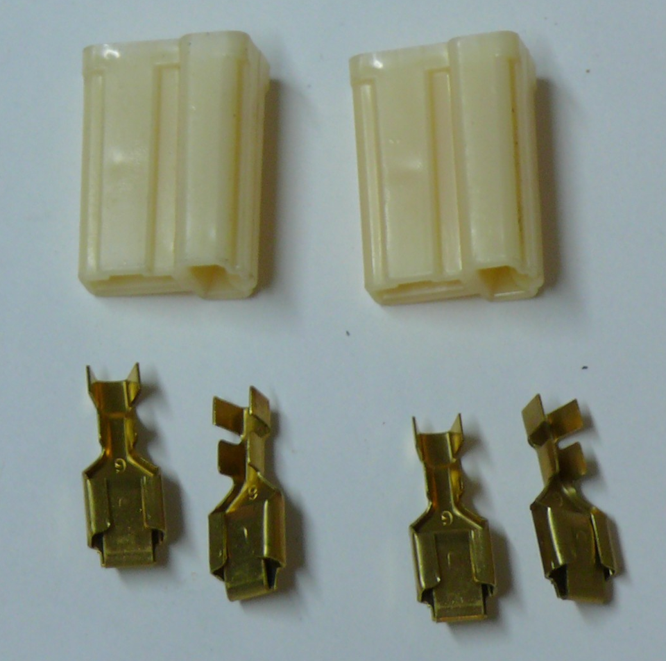 1 Pair NOS HOLDEN 2 PIN TERMINAL FEMALE PLUG EJ EH HR HK HT HG HQ HX HX ...