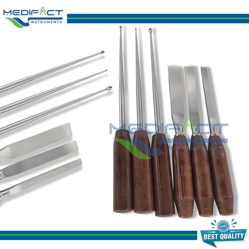 Orthopedic Bone Chisel Bone Curette Surgical Instruments Fiber Handle 6 ...