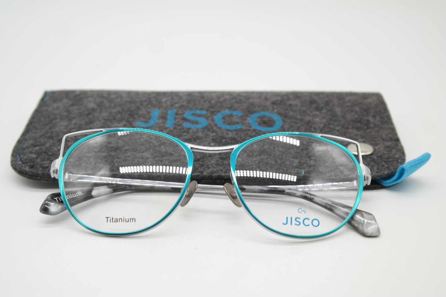 Glasses JISCO ISA Titanium Green Silver Oval Frames Eyeglasses New ...