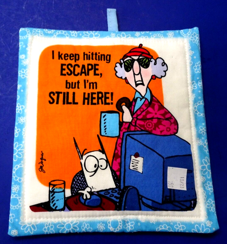 Vintage Hallmark Cards Maxine Oven mitt "I Keep Hitting Escape,But im ...