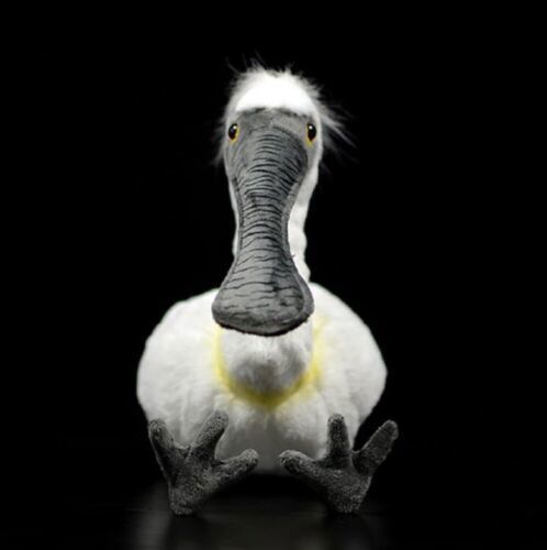 30cm White Gray Spoonbill Bird Plush Toy Stuffed Animal Soft Doll Kids ...