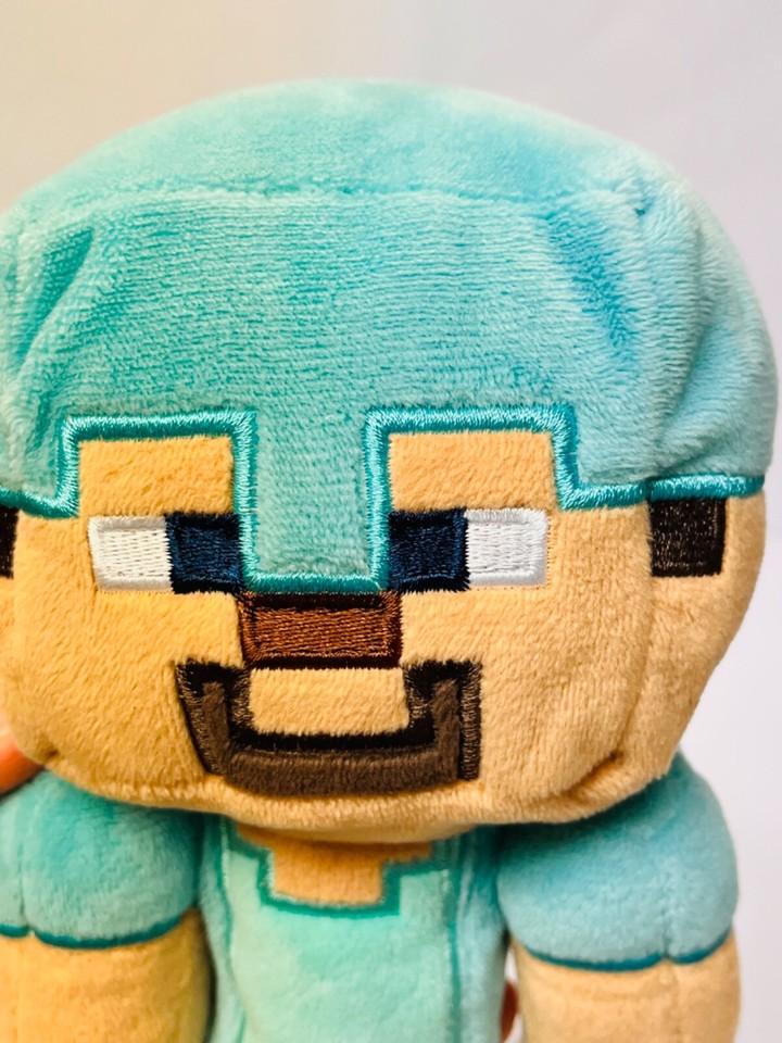 JINX Minecraft Happy Explorer Diamond Steve Plush Stuffed Character Toy ...