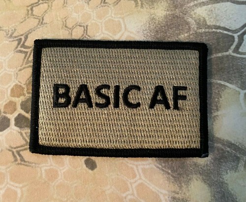 HOOK Fastener Morale Patch Basic AF Funny 3x2" | eBay