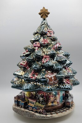 Vintage Christopher Radko Musical Moving TRAIN Tabletop Christmas Tree ...