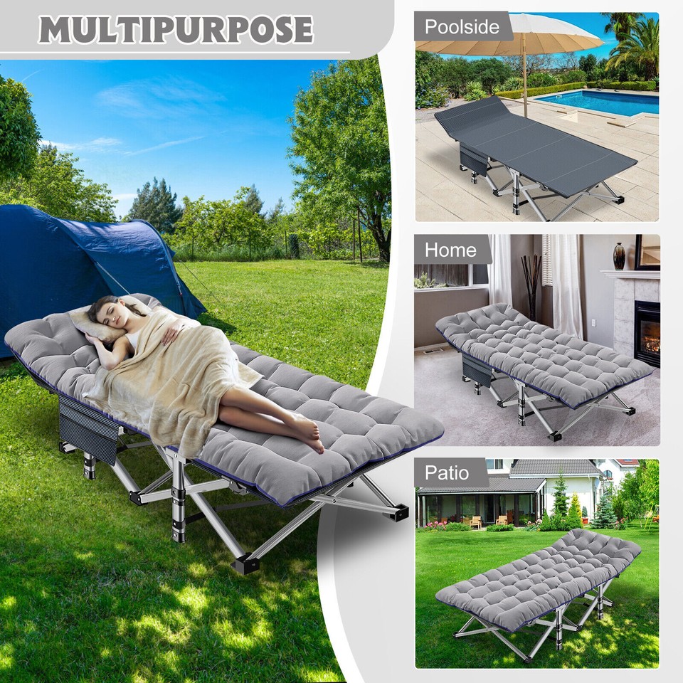 Camping Cot for Adults, Heavy Duty Comfortable Military Army Mattress ...