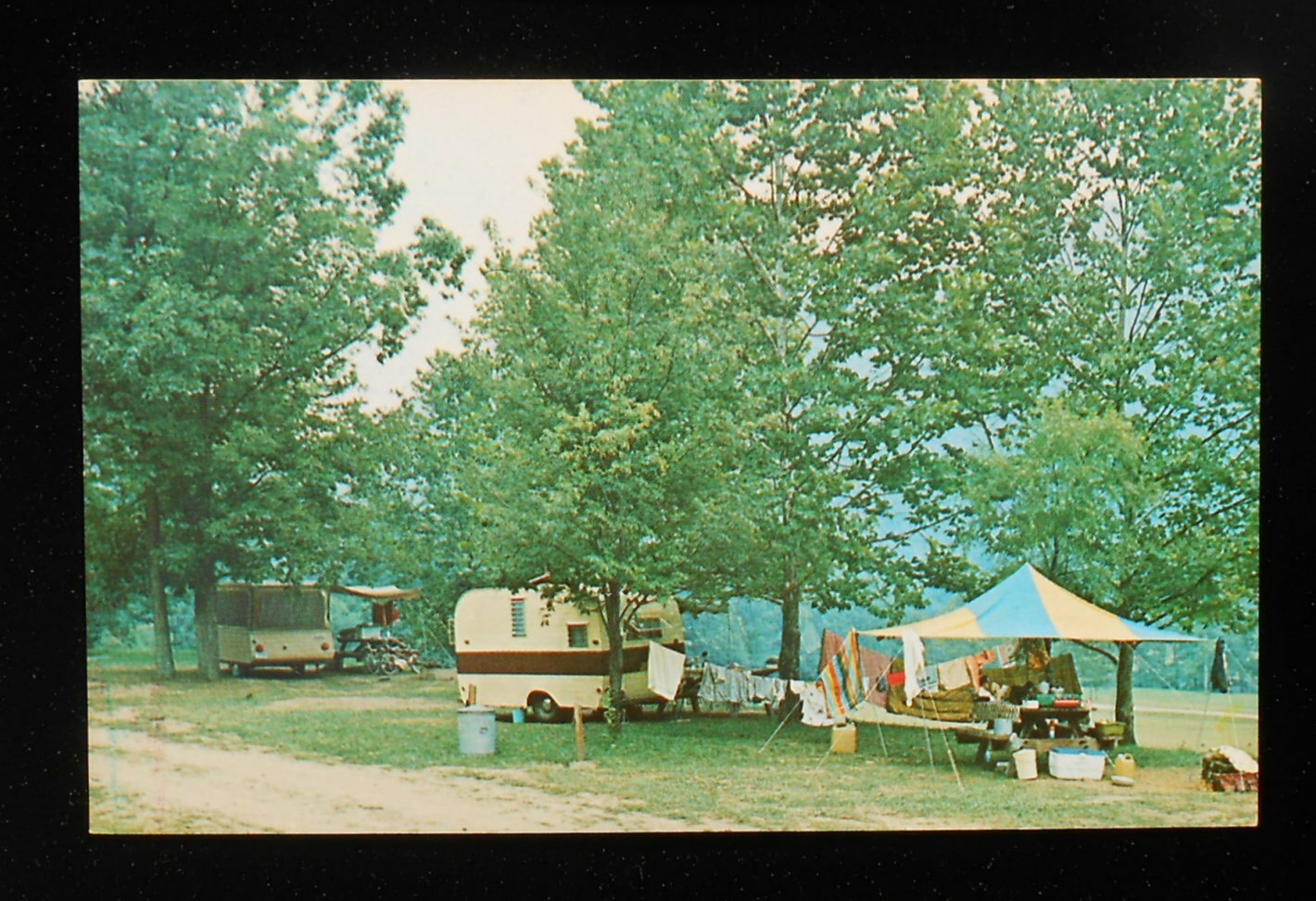 1960s Camping above Bush Dam Old Campers Kettle Creek State Park PA ...