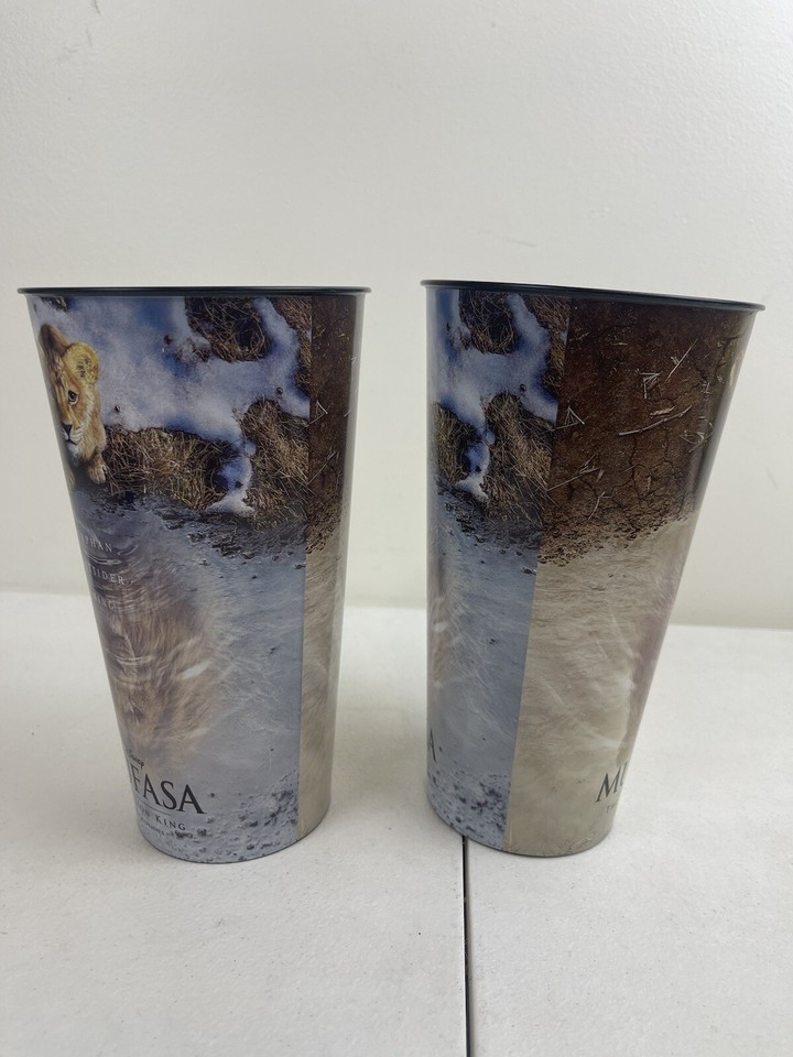 Disney Mufasa The Lion King Cinemark Large Cup 44oz Bundle Of 2 | eBay