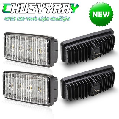 4X LED Headlight For Deere Tractors Crawler Dozers lights replace ...