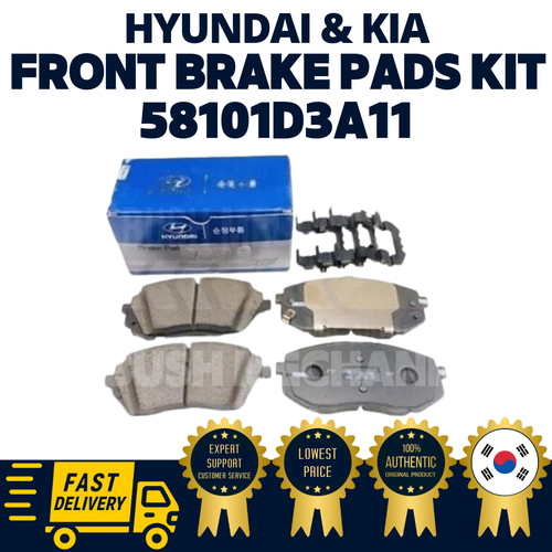 Kit plaquettes de frein avant d'origine OEM Hyundai Kia 58101D3A11 ...