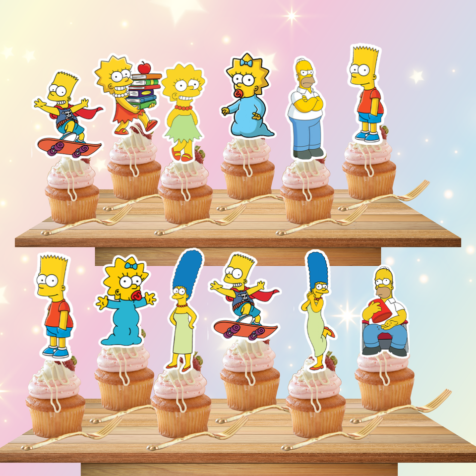 SIMPSONS GIFT CAKE TOPPER CUPCAKE BALLOON BANNER SUPPLIES idea table ...