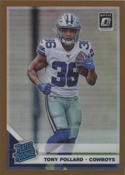 2019 Panini Donruss Optic - Rated Rookie Tony Pollard #187 Bronze Prizm ...