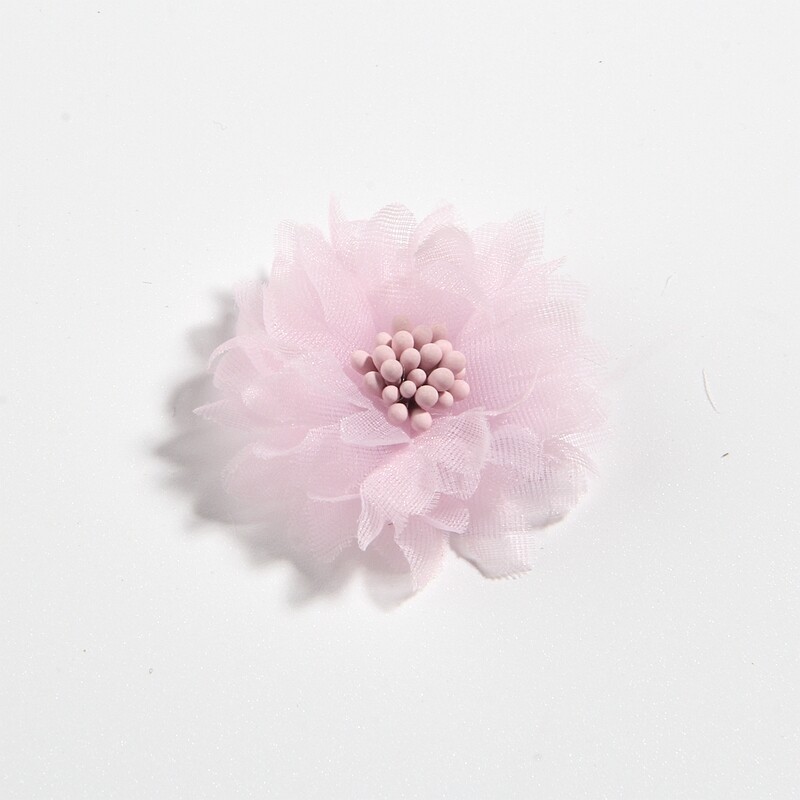 50PCS 1.5" Mini Fabric Flower For Hair Accessories Wedding Bouquet ...