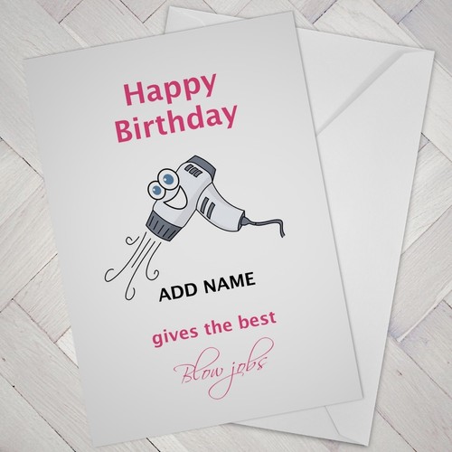 Funny RUDE Birthday CARD BEST Hairdresser Hair stylist dresser CARDS ...